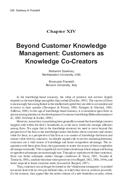 (PDF) Beyond Customer Knowledge Management