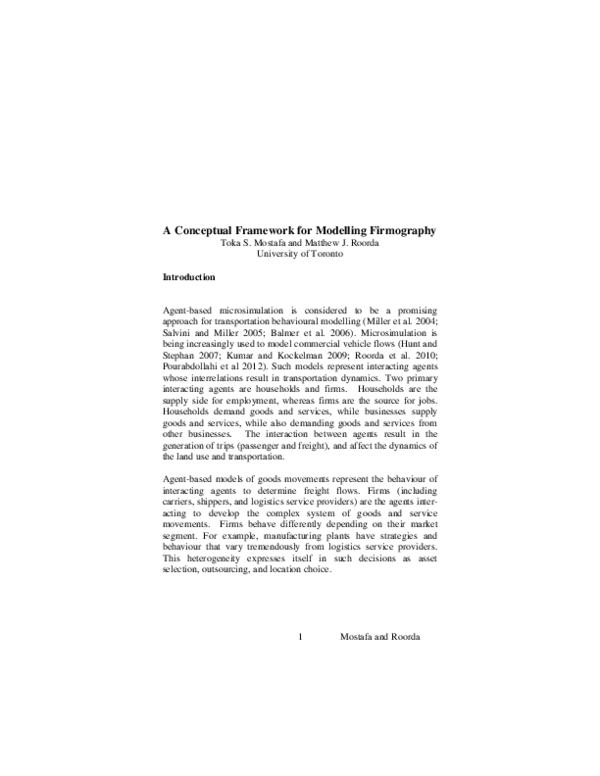 (PDF) A Conceptual Framework for Modelling Firmography