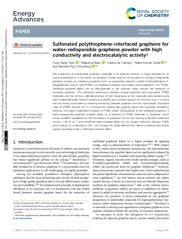 (PDF) Sulfonated polythiophene-interfaced graphene for water ...