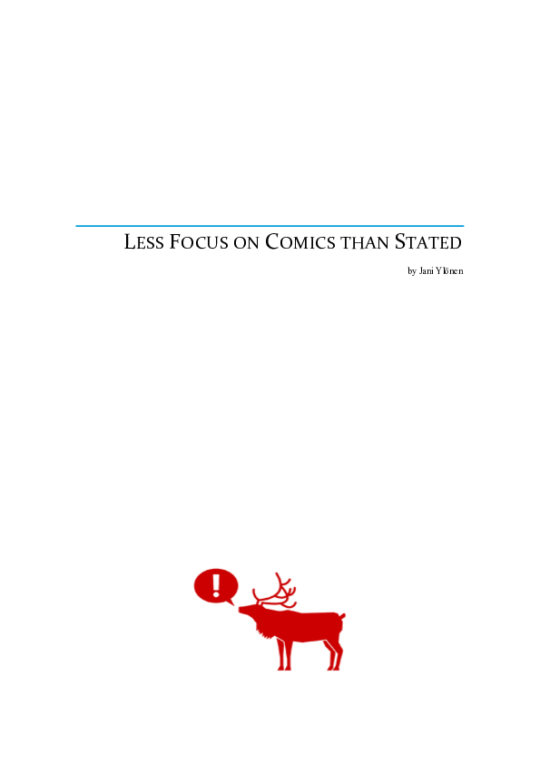 (PDF) Less Focus on Comics than Stated