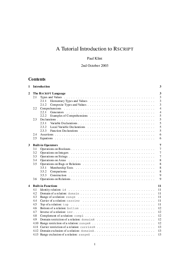 (PDF) A tutorial introduction to Rscript