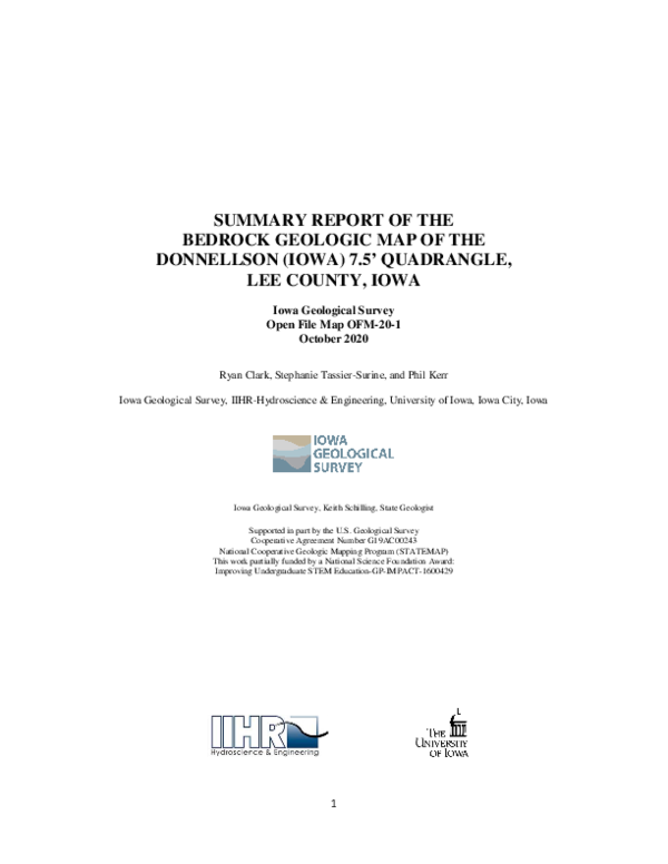 (PDF) Bedrock Geologic Map of the Donnellson 7.5\u27 Quadrangle, Lee ...