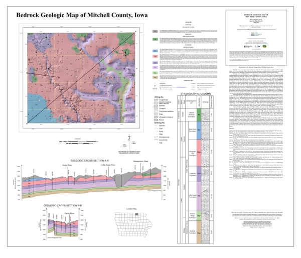 (PDF) Bedrock Geologic Map of Mitchell County, Iowa | Stephanie Tassier ...