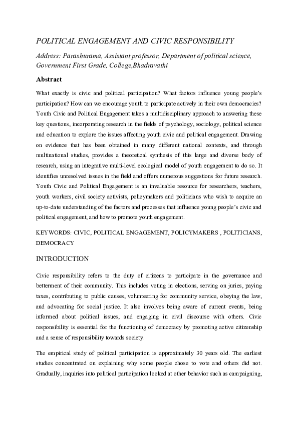 (DOC) Article on political participation IJAAR journal