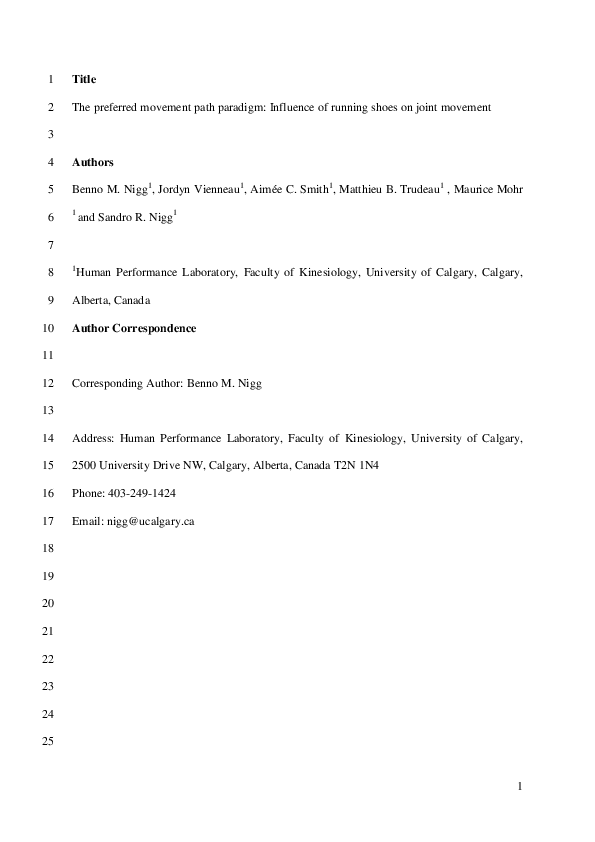 (PDF) The Preferred Movement Path Paradigm