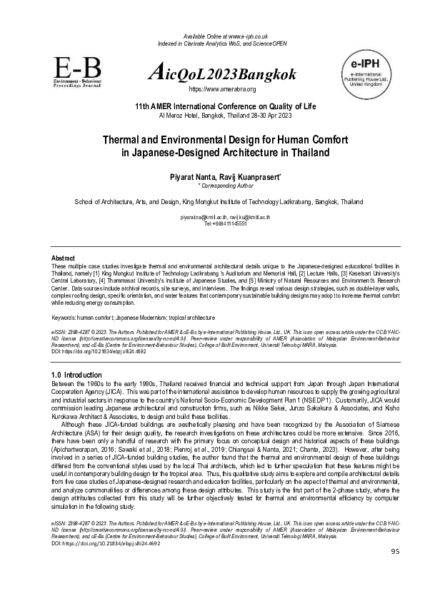 (PDF) Thermal and Environmental Design for Human Comfort in Japanese ...