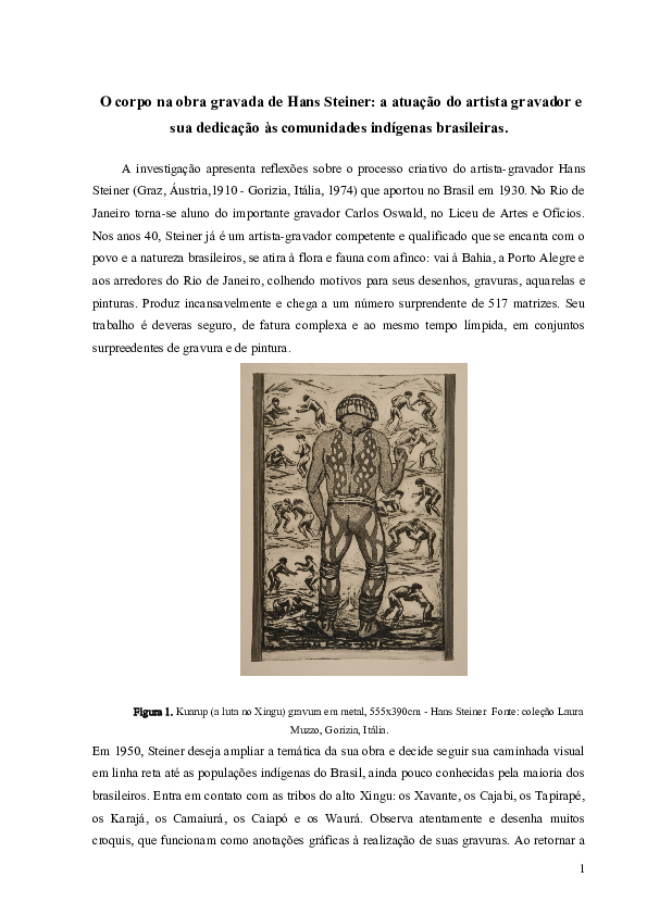 (DOC) O corpo na obra gravada de Hans Steiner: a atuação do artista ...