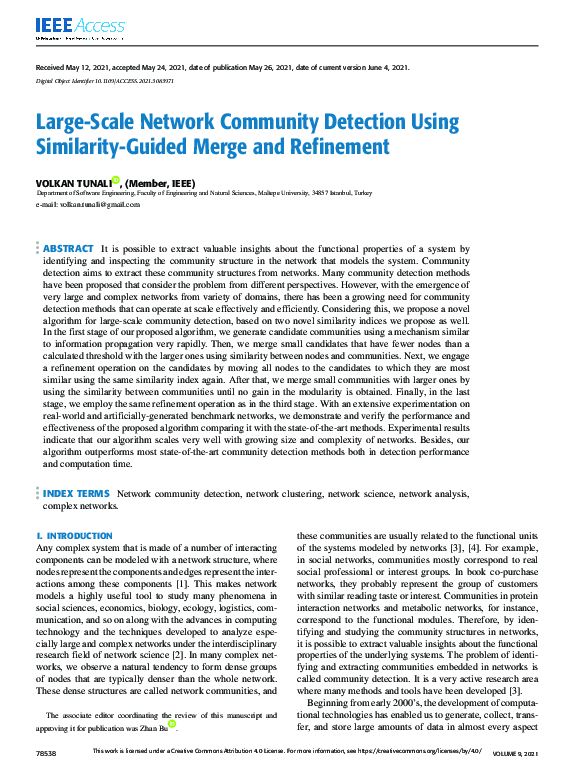 Pdf Scalable Community Detection Via Similarity Merge