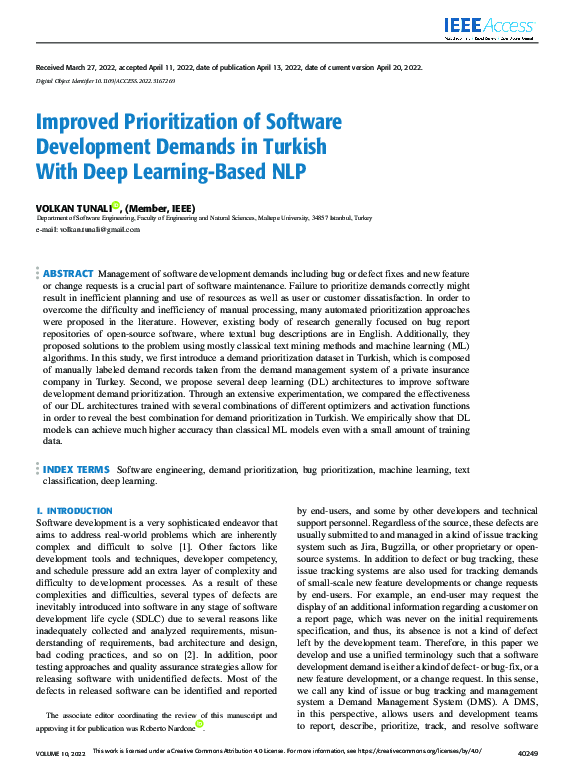 (PDF) Improved Prioritization of Software Development Demands in ...