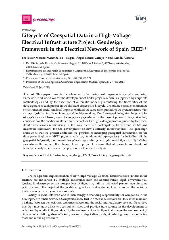 (PDF) Lifecycle of Geospatial Data in a High-Voltage Electrical ...