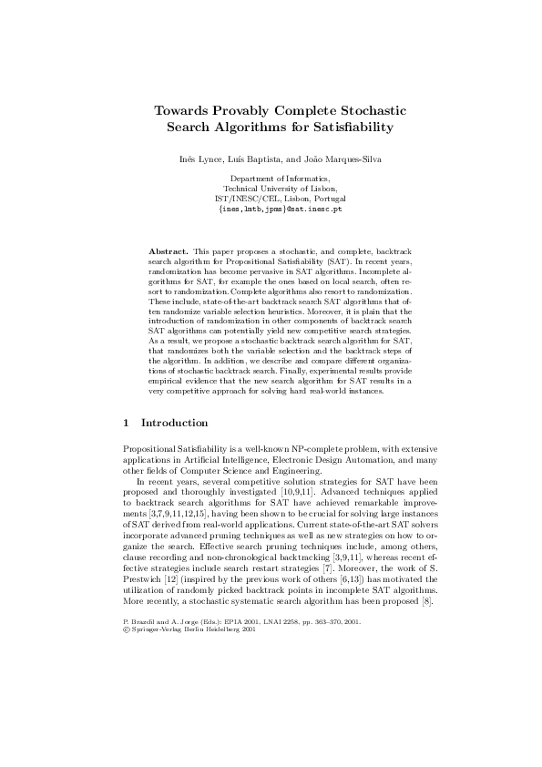 Pdf Towards Provably Complete Stochastic Search Algorithms For