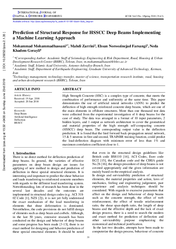 (PDF) Prediction of Structural Response for HSSCC Deep Beams Implementing a Machine Learning ...