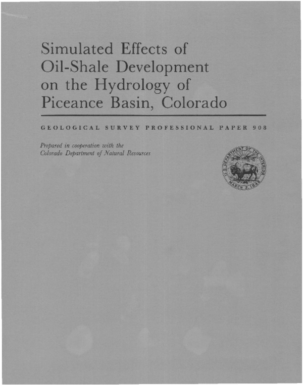 (PDF) Simulated effects of oil-shale development on the hydrology of ...