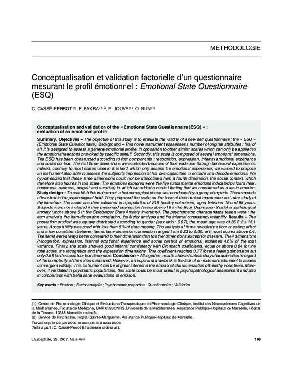 (PDF) Conceptualisation et validation factorielle d’un questionnaire ...