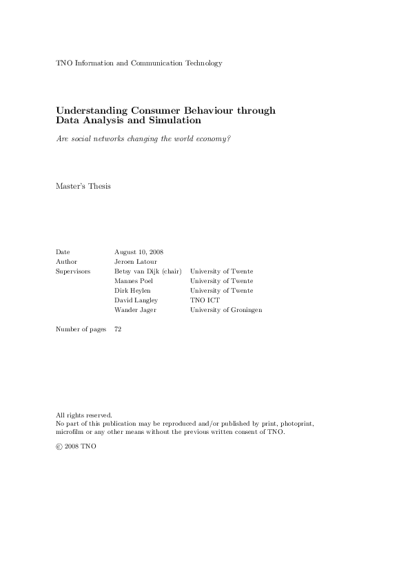 (PDF) Understanding consumer behaviour through data analysis and simulation : Are social ...