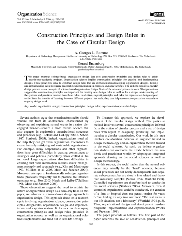 (PDF) Construction Principles and Design Rules in the Case of Circular ...