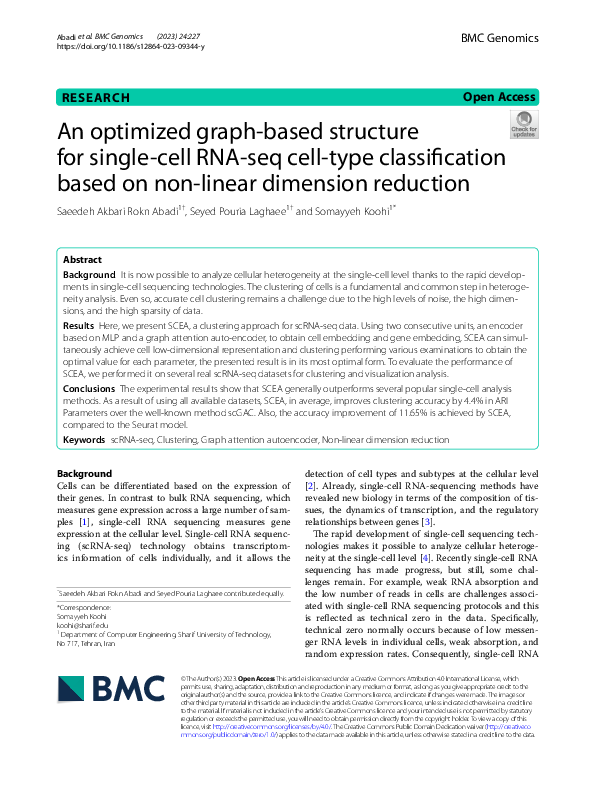 (PDF) An optimized graph-based structure for single-cell RNA-seq cell-type classification based ...
