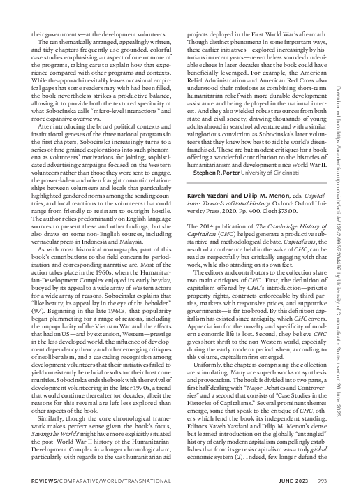 (PDF) Jonathan Levy's Review of Capitalisms: Towards a Global History ...