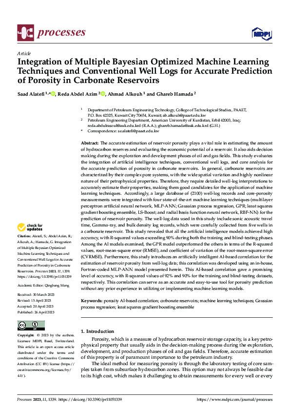 (PDF) Integration of Multiple Bayesian Optimized Machine Learning Techniques and Conventional ...