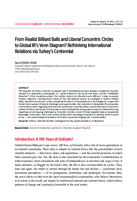 (PDF) From Realist Billiard Balls and Liberal Concentric Circles to ...