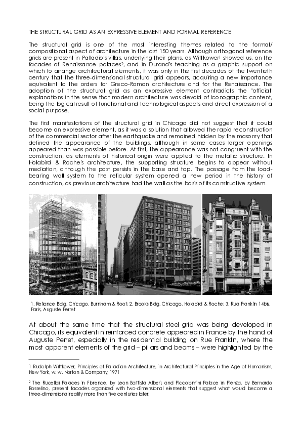 (PDF) THE STRUCTURAL GRID AS AN EXPRESSIVE ELEMENT AND FORMAL REFERENCE