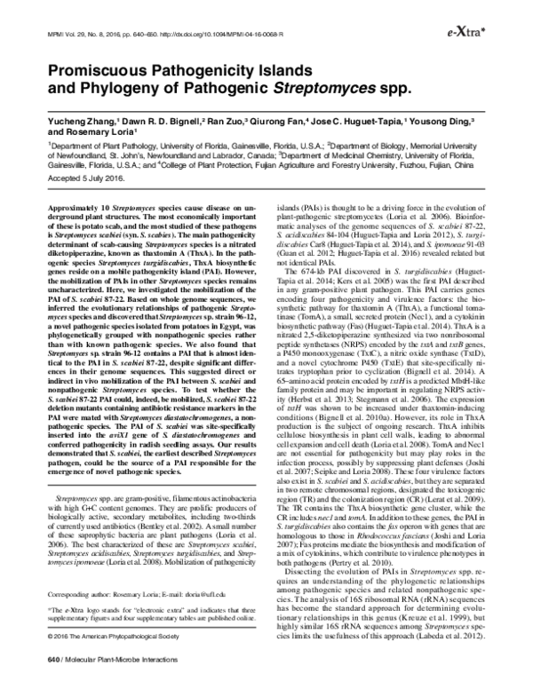 (PDF) Promiscuous Pathogenicity Islands and Phylogeny of Pathogenic ...