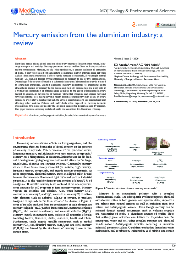 (PDF) Mercury emission from the aluminium industry: a review