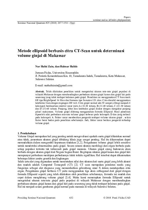 (PDF) Metode ellipsoid berbasis citra CT-Scan untuk determinasi volume ...