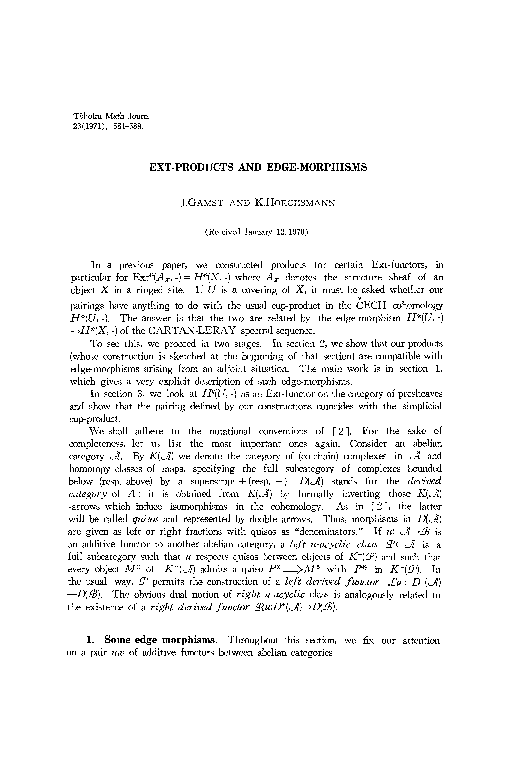 (PDF) Ext-products and edge-morphisms