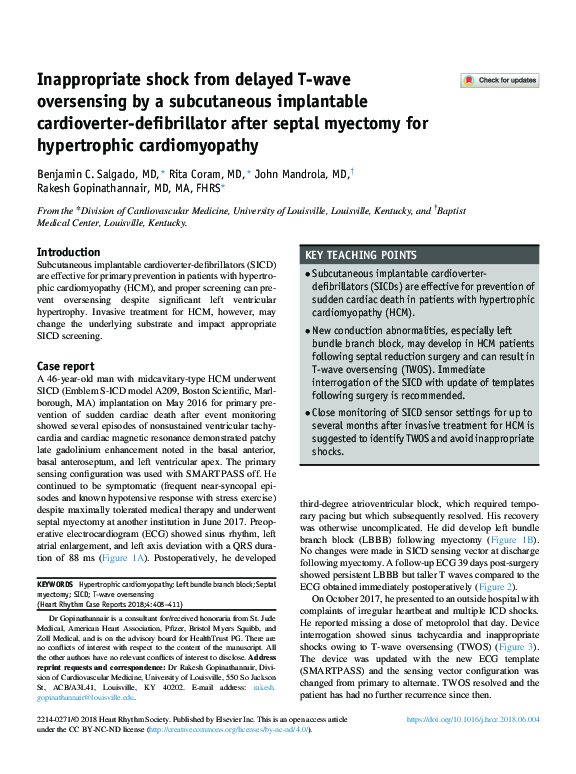 (PDF) Inappropriate shock from delayed T-wave oversensing by a ...
