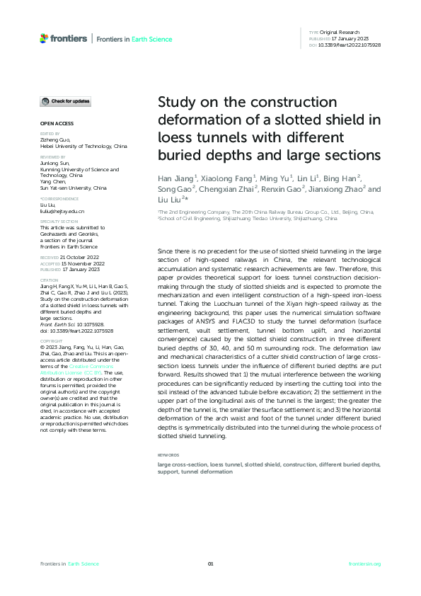 (PDF) Study on the construction deformation of a slotted shield in ...