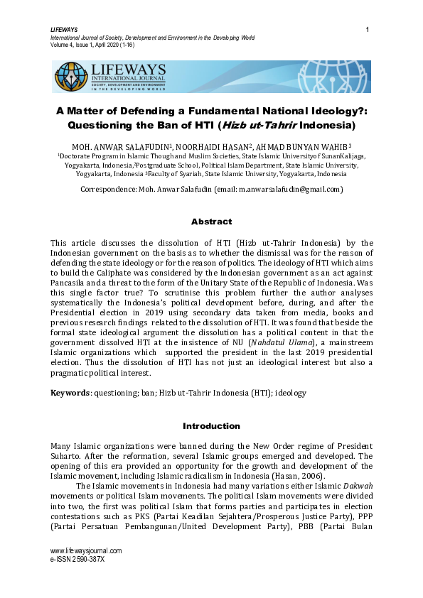 (PDF) A Matter of Defending a Fundamental National Ideology ...