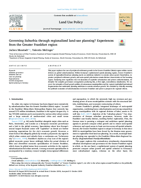 (PDF) Land Use Policy
