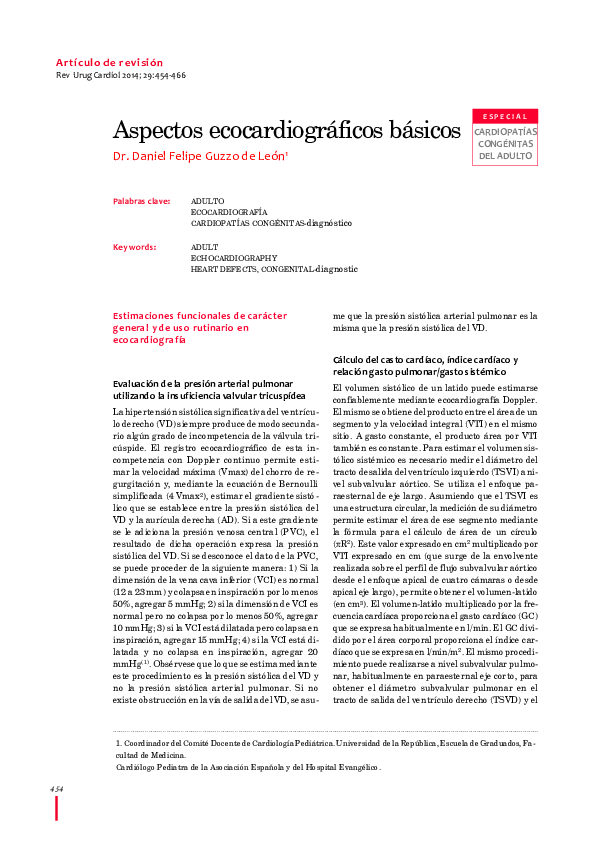 (PDF) Aspectos ecocardiográficos básicos