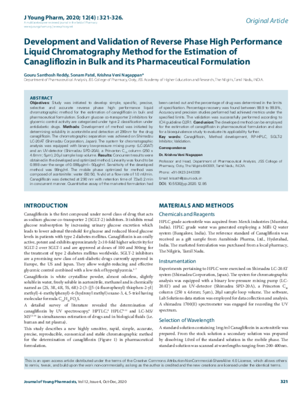 Pdf Development And Validation Of Reverse Phase High Performance Liquid Chromatography Method