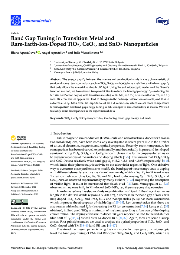 (PDF) Band Gap Tuning in Transition Metal and Rare-Earth-Ion-Doped TiO2 ...