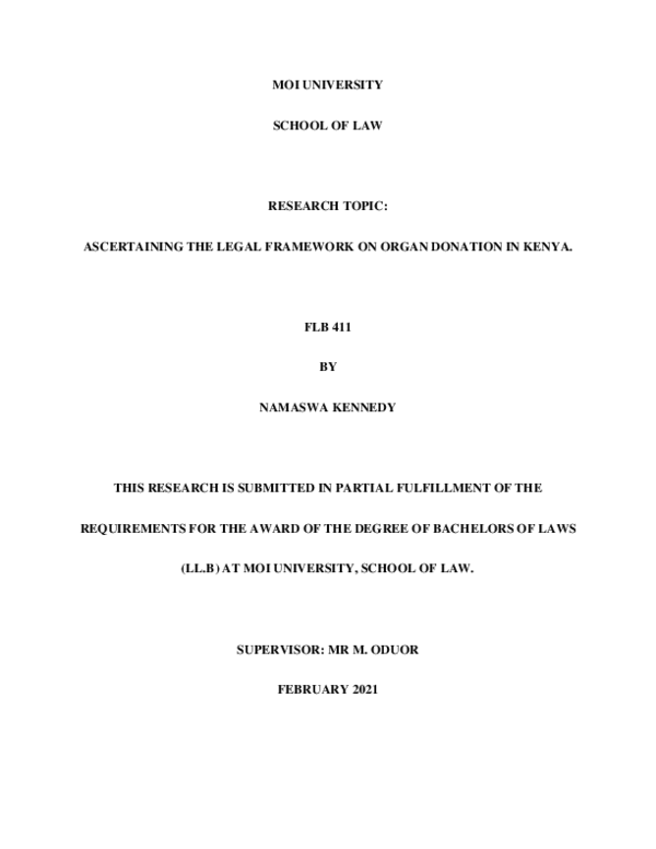 (PDF) LLB 184 17 Dissertation 2020. Kennedy Namaswa.Dissertation final