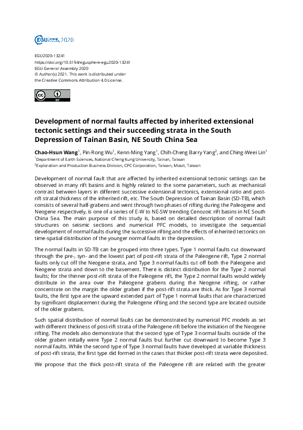 (PDF) Development of normal faults affected by inherited extensional ...