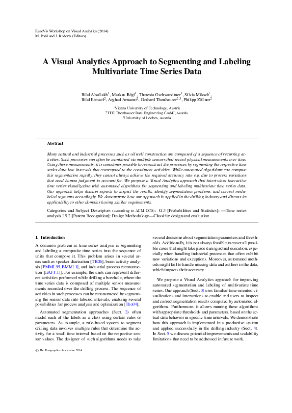 Pdf A Visual Analytics Approach To Segmenting And Labeling Multivariate Time Series Data