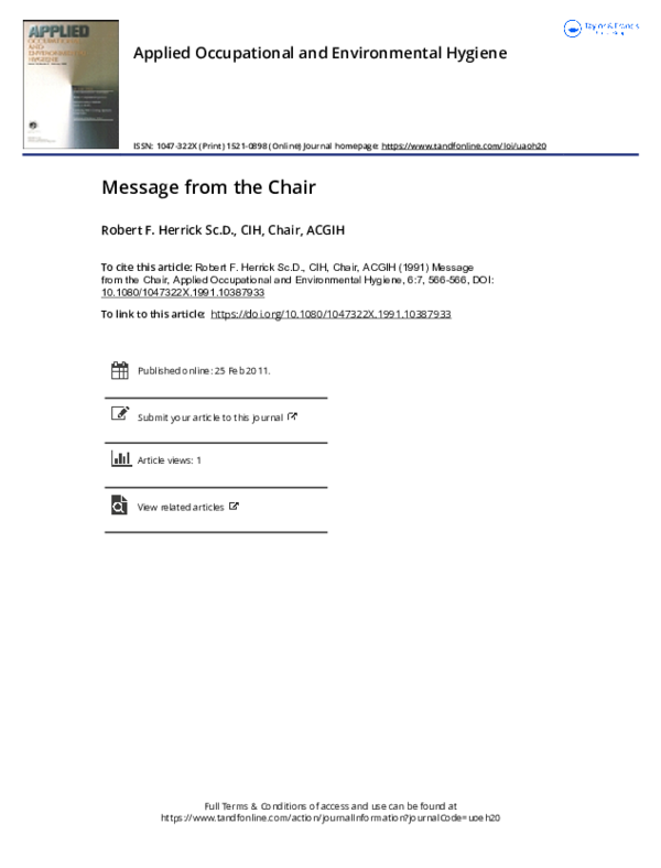 (PDF) Message from the Chair