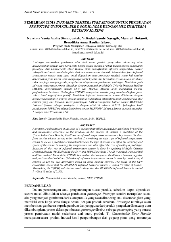 (PDF) Pemilihan Jenis Infrared Temperature Sensor Untuk Pembuatan ...