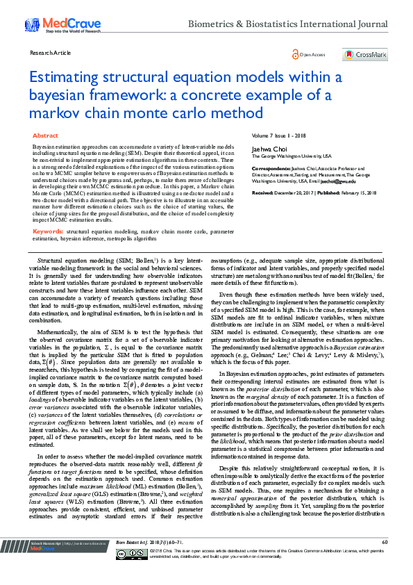 (PDF) Estimating structural equation models within a bayesian framework: a concrete example of a ...