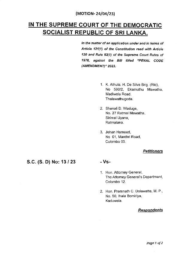 (PDF) SC SD 13 23 PENAL CODE AMENDMENT BILL DETERMINATION WRITTEN ...