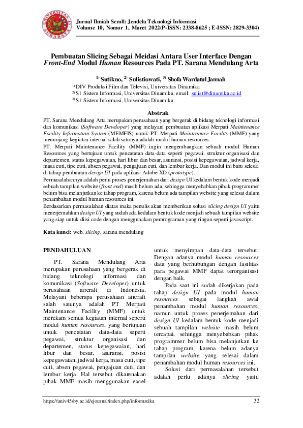 (PDF) Pembuatan Slicing Sebagai Meidasi Antara User Interface Dengan ...
