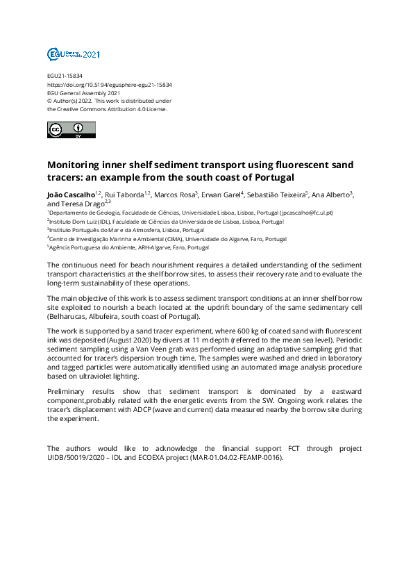 (PDF) Monitoring inner shelf sediment transport using fluorescent sand ...