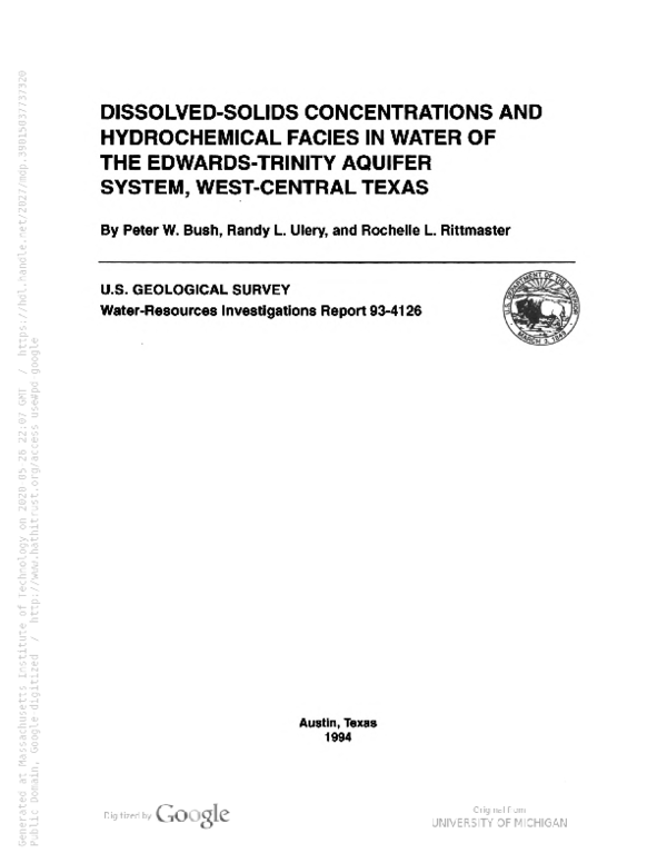 (PDF) Dissolved-solids concentrations and hydrochemical facies in water ...