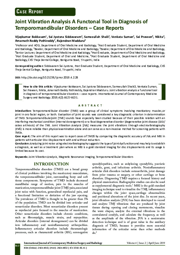 (PDF) Joint Vibration Analysis A Functonal Tool in Diagnosis of ...