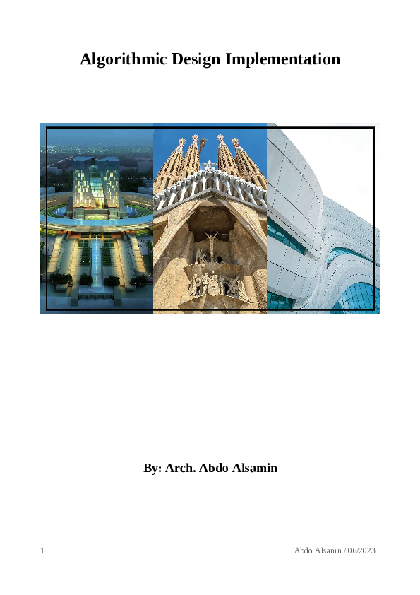 Pdf Algorithmic Design Implementation Abdo Alsamin