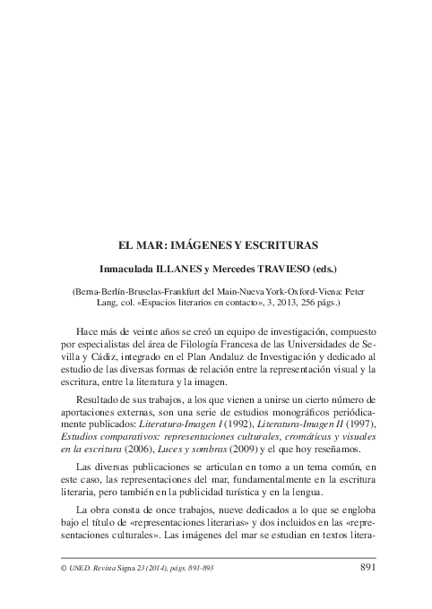 (PDF) El mar: imágenes y escrituras