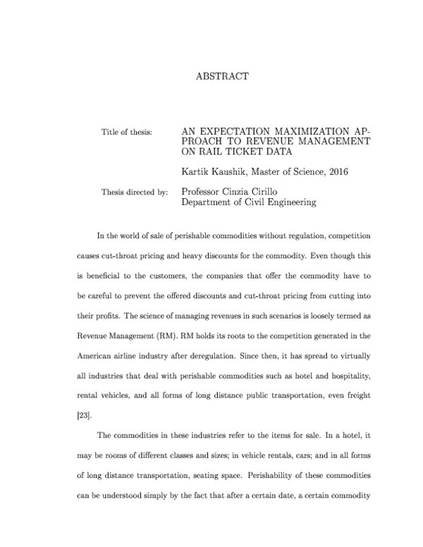 Pdf An Expectation Maximization Approach To Revenue Management On